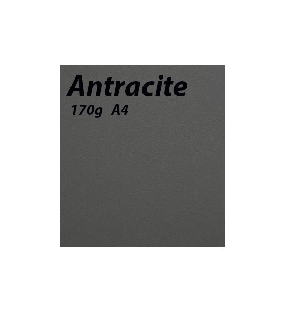 Papier de création A4 en 170 grammes couleur Antracite